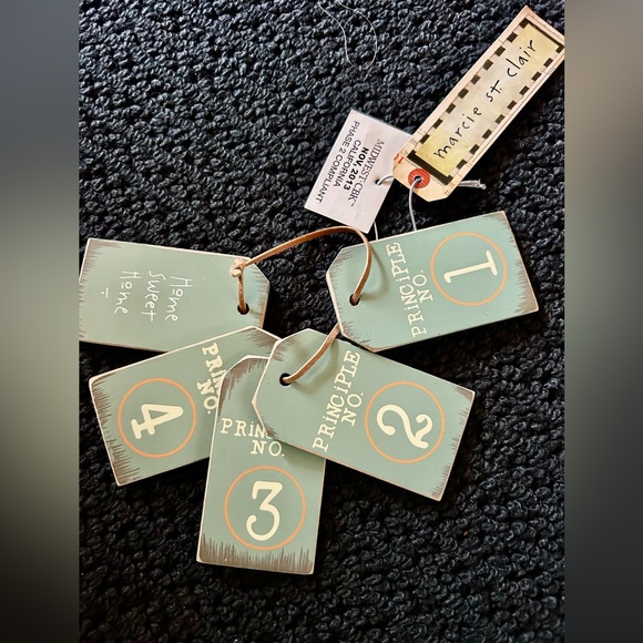 Midwest | Accents | Wood Painted Principles Of Home Hang Tag | Poshmark